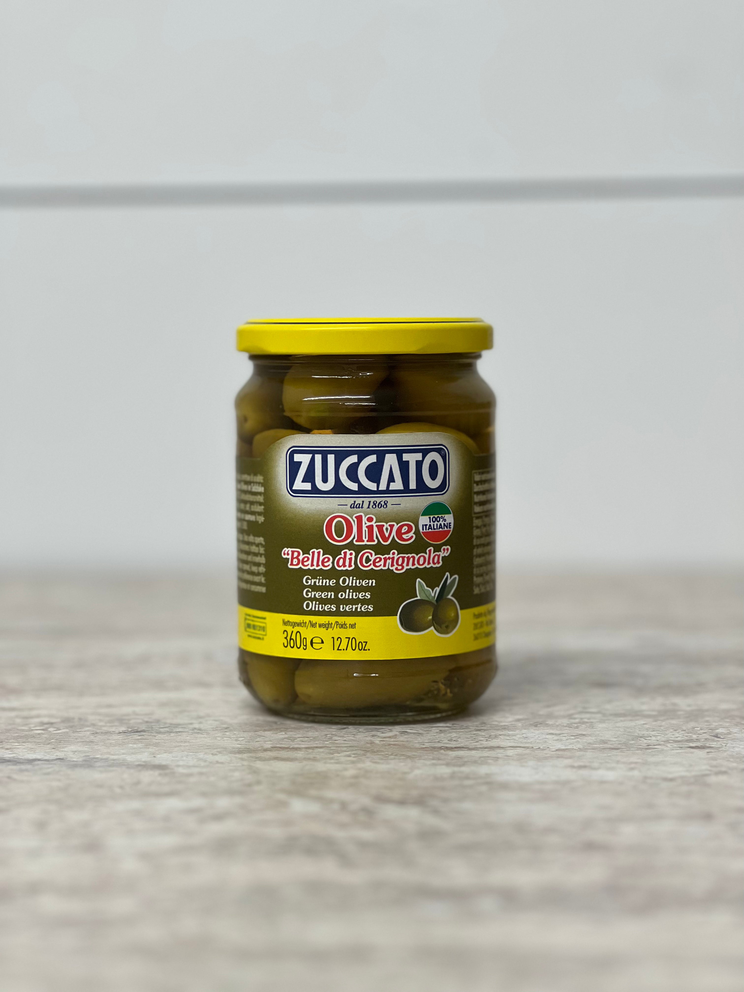 Zuccato Green Olives In Brine, 360g – Nino's Italian Deli