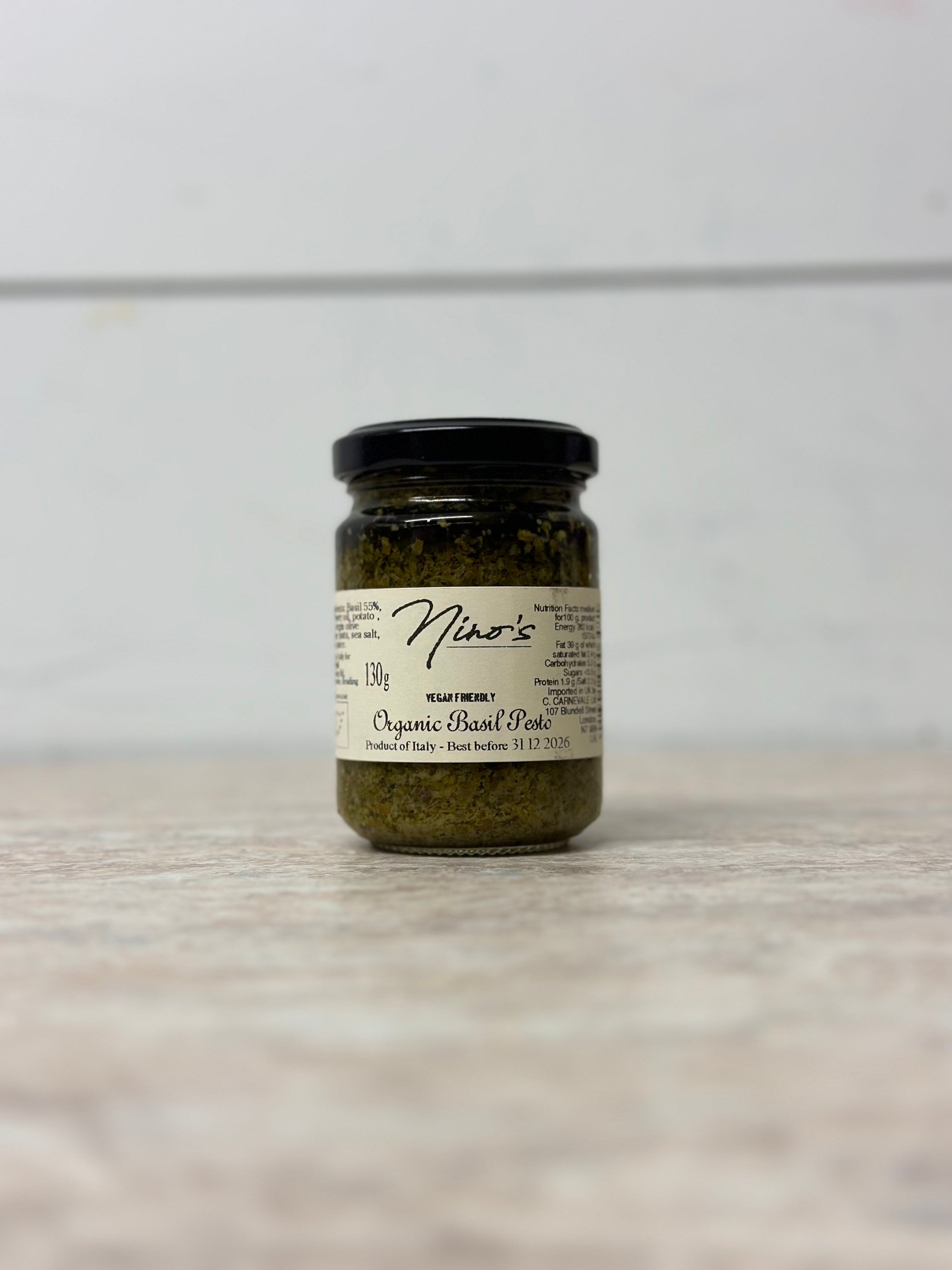 Nino’s Own Label Organic Basil Green Pesto, 130g – Nino's Italian Deli